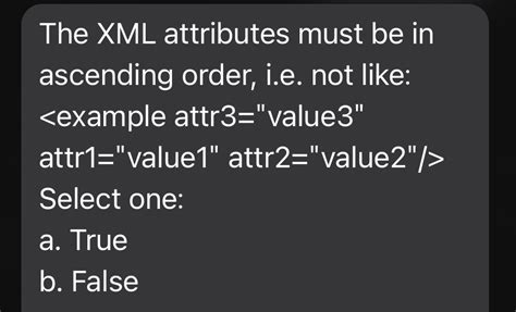 The Xml Attributes Must Be In Ascending Order I E