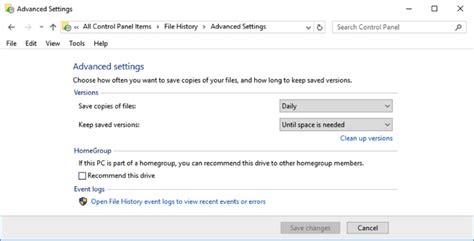 Using File History Tips Net