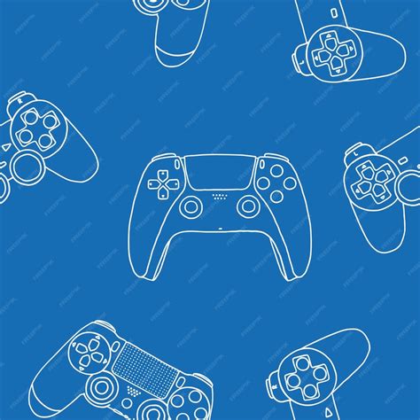 Premium Vector Game Controllers Seamless Pattern Wallpaper In Outline