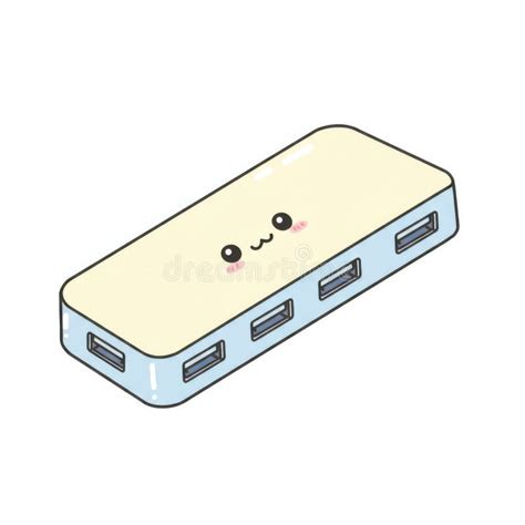 Cute Cartoon Usb Hub Illustration Stock Illustrations 6 Cute Cartoon