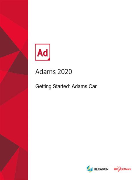 Adams 2020 Getting Started Using Adams Car Download Free Pdf Dialog