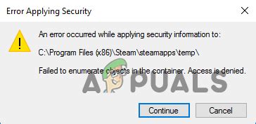 Fix Failed To Enumerate Objects In The Container