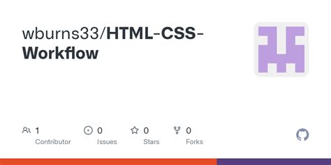 GitHub Wburns HTML CSS Workflow