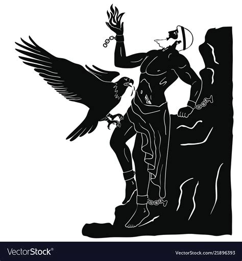 Ancient Greek God Prometheus Royalty Free Vector Image