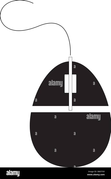 Black And White Computer Mouse Icon Vector Illustration Stock Vector Image And Art Alamy