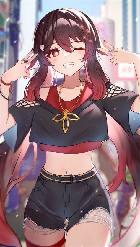 Hu Tao And Boo Tao Genshin Impact Drawn By Sera Narumu Danbooru