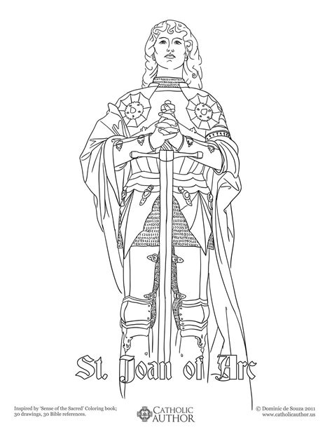 St Joan Of Arc Coloring Page Coloring Pages