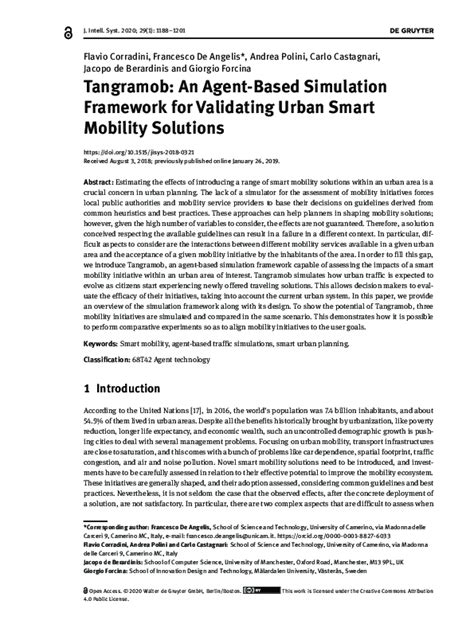 pdf tangramob an agent based simulation framework for validating