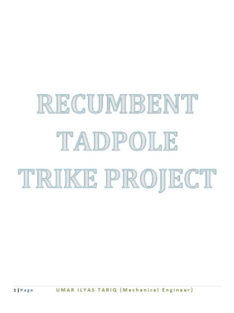 Recumbent Trike Plans Pdf