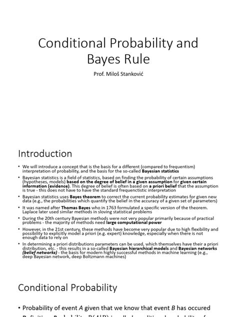 Conditional Probability Bayes Rule Pdf Bayesian Inference