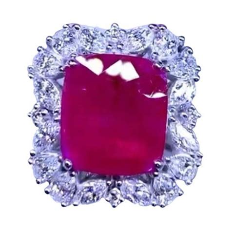 Gorgeous 1089 Carats Of Burma Ruby And Diamonds On Ring For Sale At