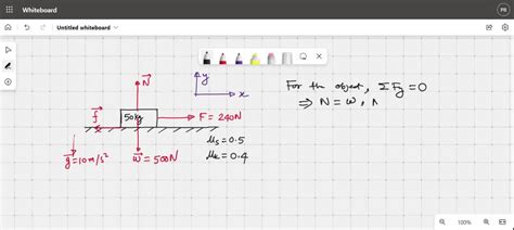 Solved There Is An Object Of Mass 50kg Staying At Rest On A Horizontal