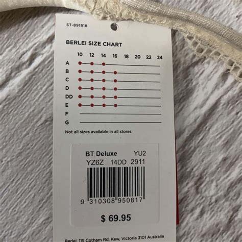 Berlei Womens Size 14 Dd Barely There T Shirt Bra New S New With