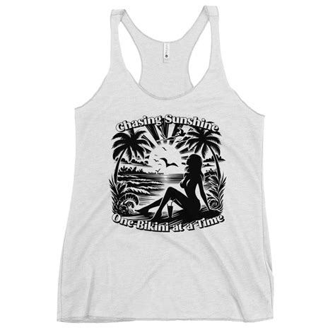 Naked Aqua Chasing Sunshine One Bikini At A Time Tank In Light Grey