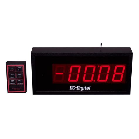 DC T DN Neg W Inch LED RF Wireless Controlled Digital Countdown Timer With Negative