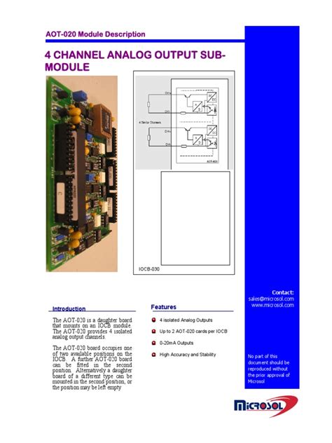 Module Description Aot 020 101 Pdf Power Supply Computer Engineering