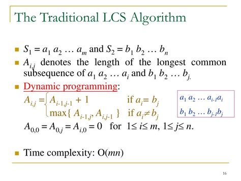 Ppt The Longest Common Subsequence Problem And Its Variants