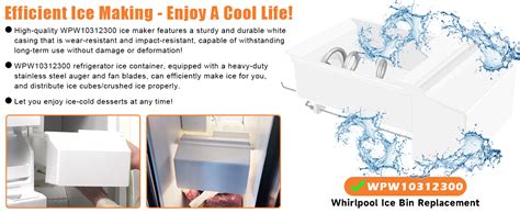 Upgraded Wpw10312300 Refrigerator Ice Container Compatible