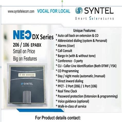 Syntel Telecom EPABX System For Small Office Number Of Lines Supported X At Rs In Noida