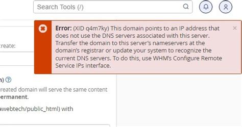 This Domain Points To An Ip Address That Does Not Use The Dns Servers