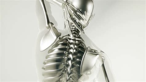 Human Skeleton Bones Model With Organs Free Stock Video Footage