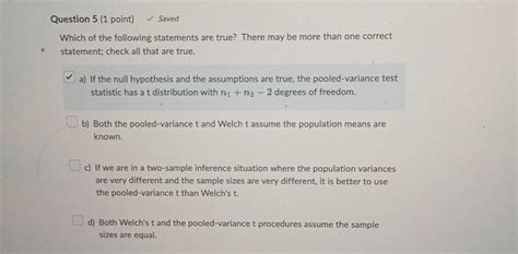 Solved Which Of The Following Statements Are True There May
