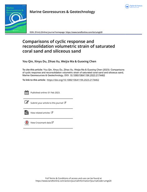 Pdf Comparisons Of Cyclic Response And Reconsolidation Volumetric