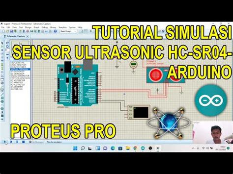 Simulasi Rangkaian Arduino dan Sensor Ultrasonic HC SR04 PROTEUS Видео