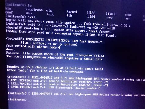 Fix Busybox Intramfs Error Devsdbx Contains Files System With Errors