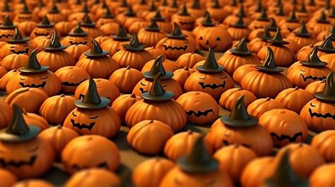 축제 할로윈 장식 3d 렌더링된 호박과 마녀 모자 패턴 배경 할로 배경 호박 배경 패턴 배경 이미지 Hd 할로 호박 패턴 배경 사진 무료 다운로드 Lovepik