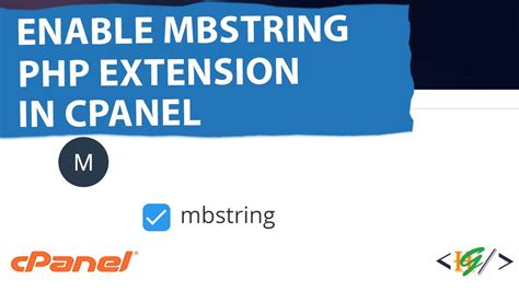 How To Enable Php Mbstring Extension In Cpanel Youtube