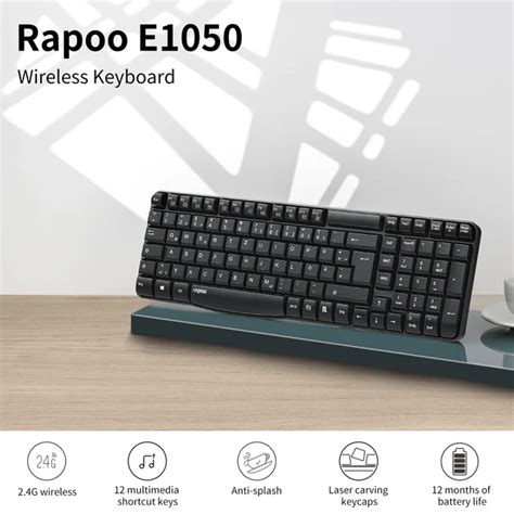 Rapoo Wireless Keyboard E1050 Battery Discounts Deals