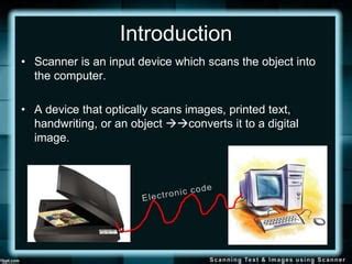Scanning Text And Images Using Scanner PPTX Computing Technology Computing