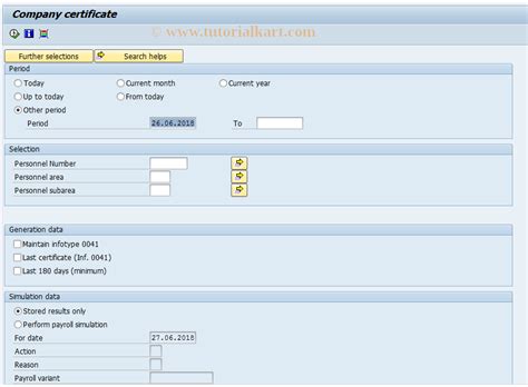 PC M CERT EMP SAP Tcode Company Certificate