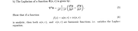 solved b the laplacian of a function Φ σ τ is given by