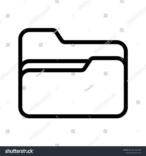 Folder Icon Storage Sign Vector Illustration Stock Vector Royalty Free 2211123195 Shutterstock