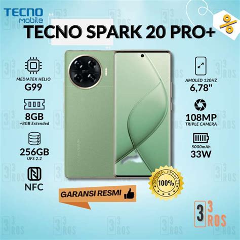 Jual Tecno Spark Pro Plus Gb Gb Layar Amoled Garansi Resm Di Seller Ros Padalarang