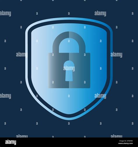 Security Shield With Padlock Symbol Cybersecurity Vector Illustration Stock Vector Image And Art