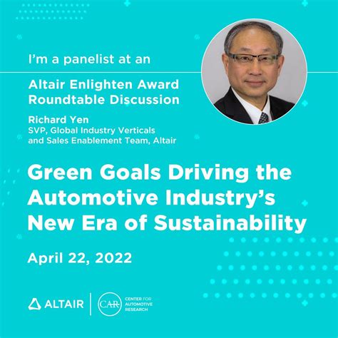 Richard Yen On Linkedin I Am Excited To Join The Sustainability Panel Discussion With Dr Debbie