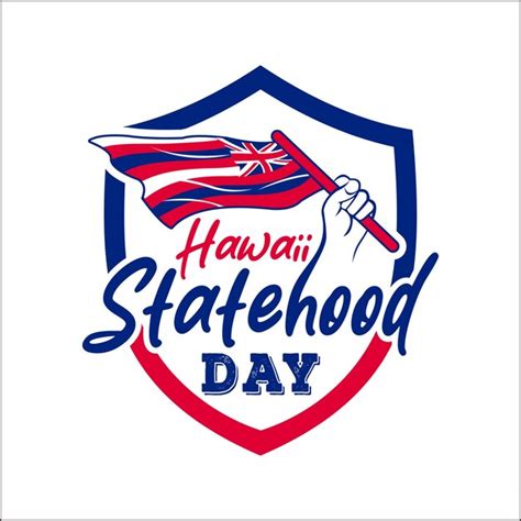 Premium Vector Hawaii Statehood Day With Shield Concept