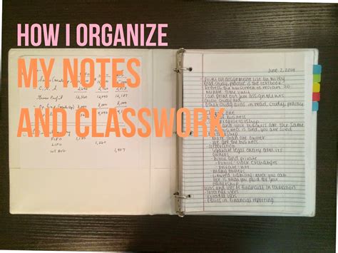 Knowledgeable And Happy How I Organize My Notes And Classwork