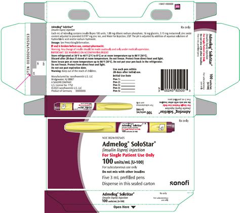 Admelog Package Insert Prescribing Information