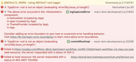 React Ui Fails To Load For Datasets With An Error On The Console