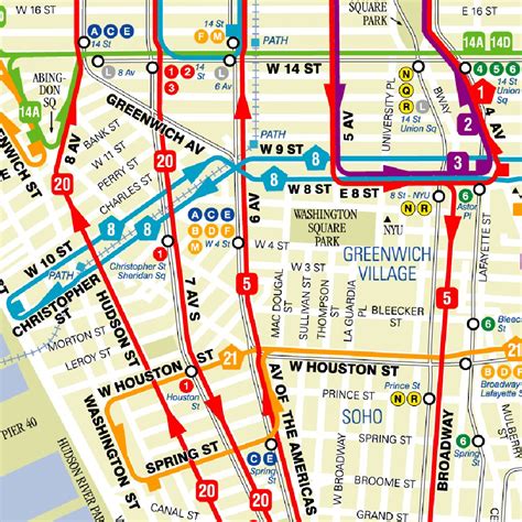 Manhattan Bus Map Printable