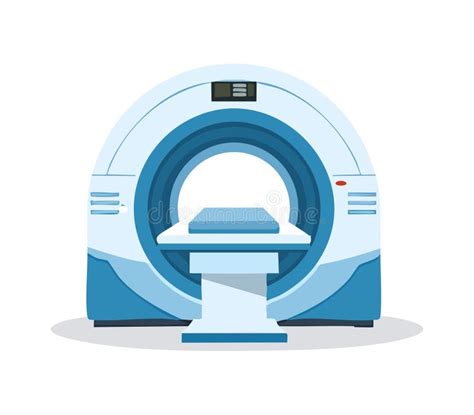 a ai ct scan machine simple illustration stock illustration