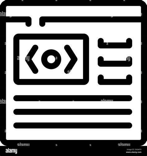 Simple Icon Of A Computer Screen Displaying Lines Of Programming Code
