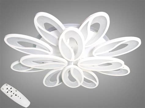 Led люстра з пультом управління димером і кольоровим підсвічуванням 190w білий — ціна 3102 грн у