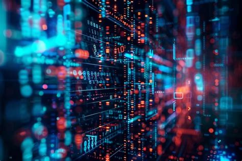 Premium Photo Patterns Of Algorithms In Motion In A Cybernetic W