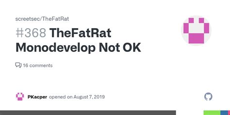 Thefatrat Monodevelop Not Ok · Issue 368 · Screetsecthefatrat · Github