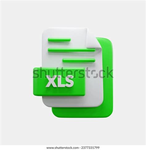 Xls File 3d Icon Xls File Stock Illustration 2377331799 Shutterstock